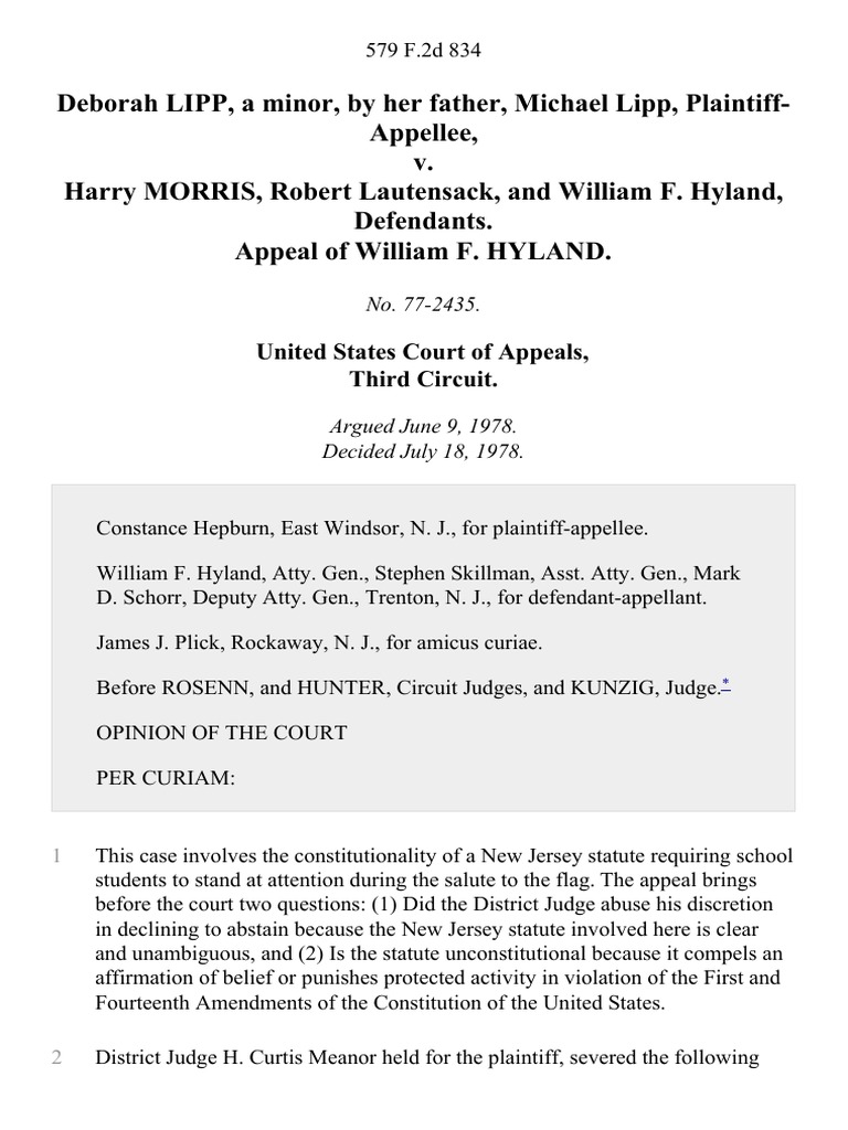 Deborah Lipp, A Minor, by Her Father, Michael Lipp v. Harry Morris ...