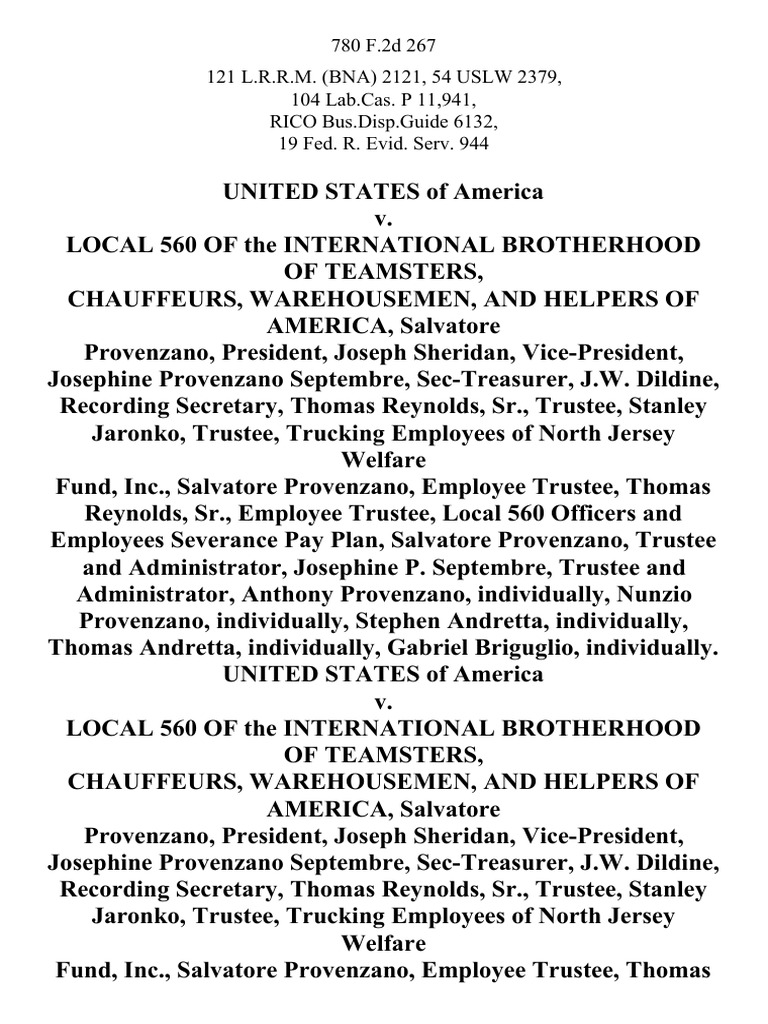 United States v. Local 560 of the International Brotherhood of ...