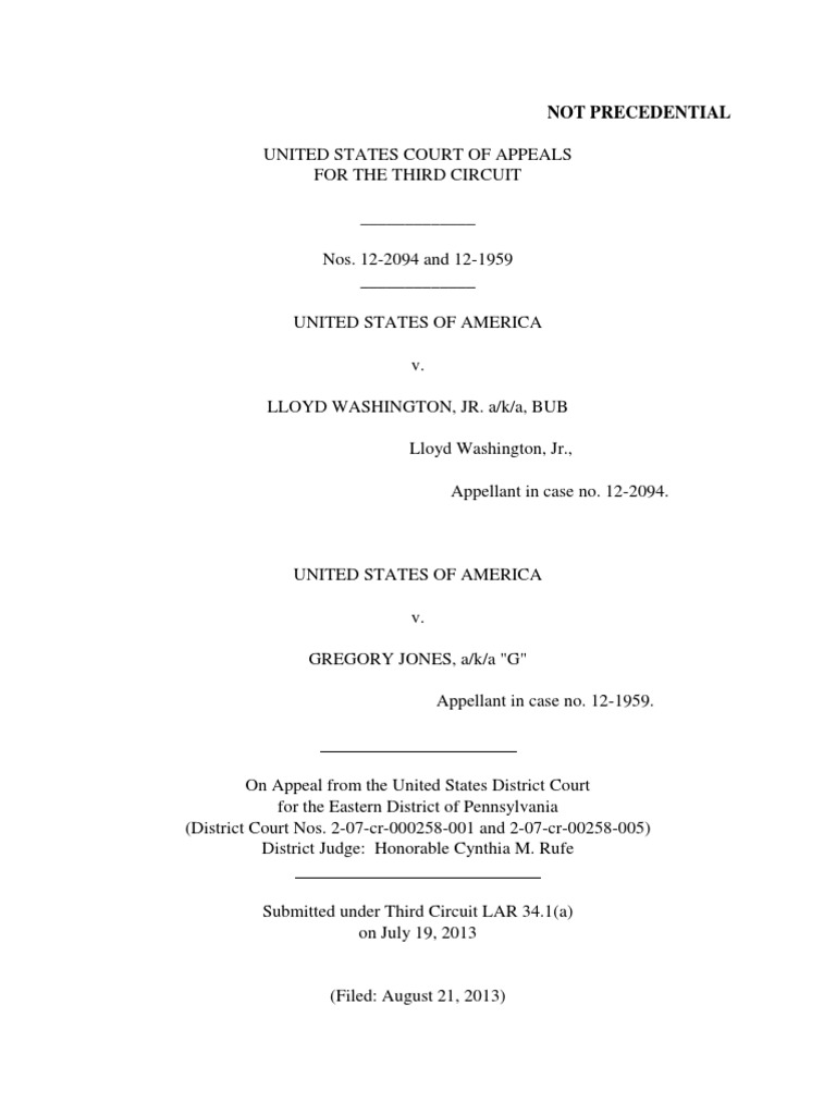United States v. Gregory Jones, 3rd Cir. (2013) | Witness Impeachment ...
