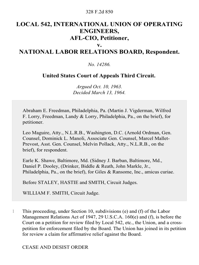 Local 542, International Union of Operating Engineers, Afl-Cio v ...