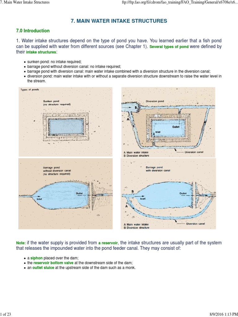 Main Water Intake Structures | PDF | Dam | Flood