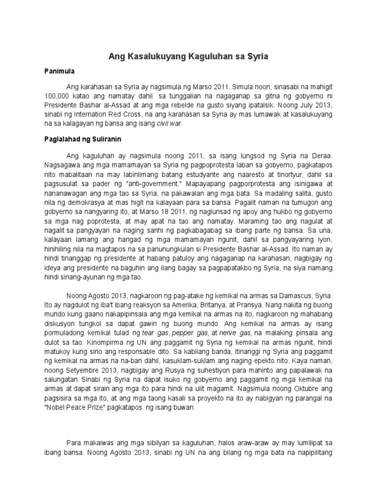 Pagsasaliksik Tungkol Sa Digmaan | PDF