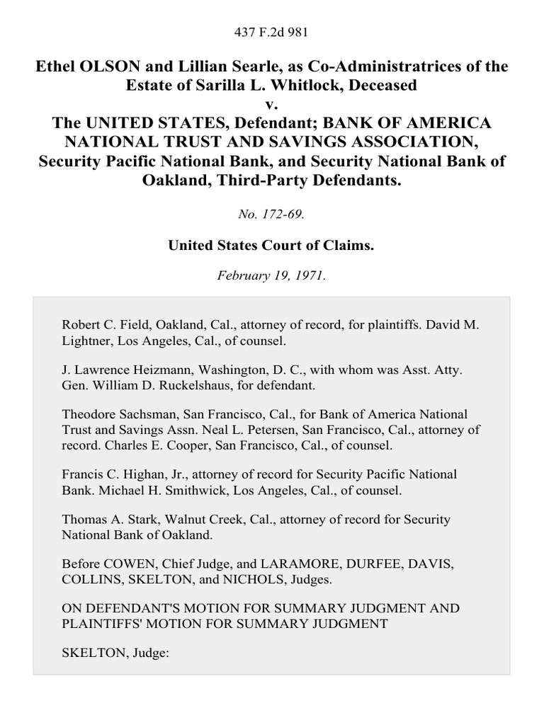 United States Court of Claims | PDF | Conservatorship | Legal Guardian