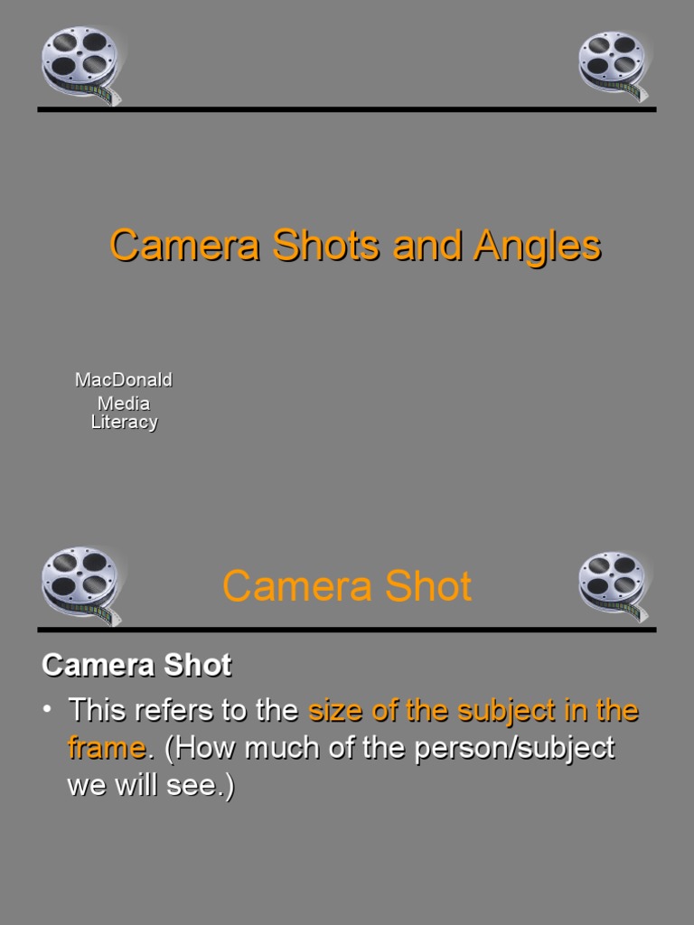 Camera Shots and Angles | PDF | Close Up | Leisure
