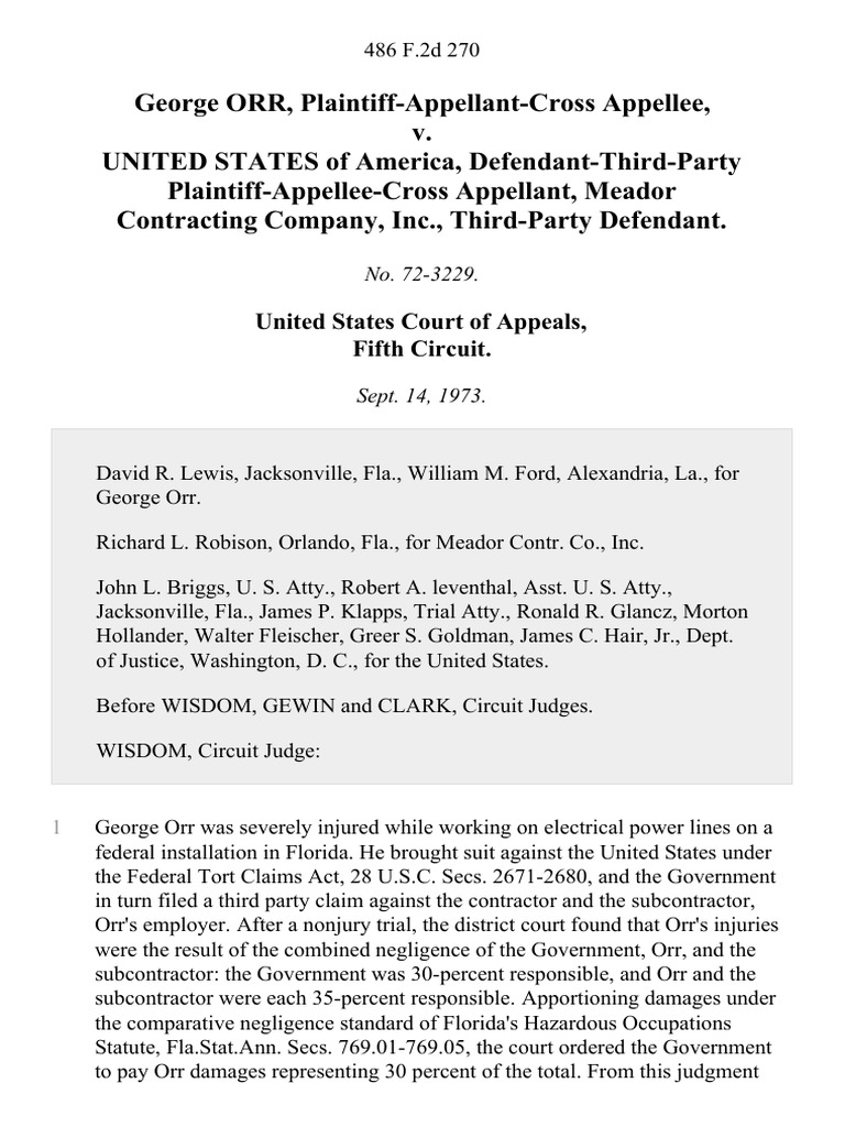 George Orr, Plaintiff-Appellant-Cross v. United States of America ... George Orr, Plaintiff-Appellant-Cross v. United States of America ...