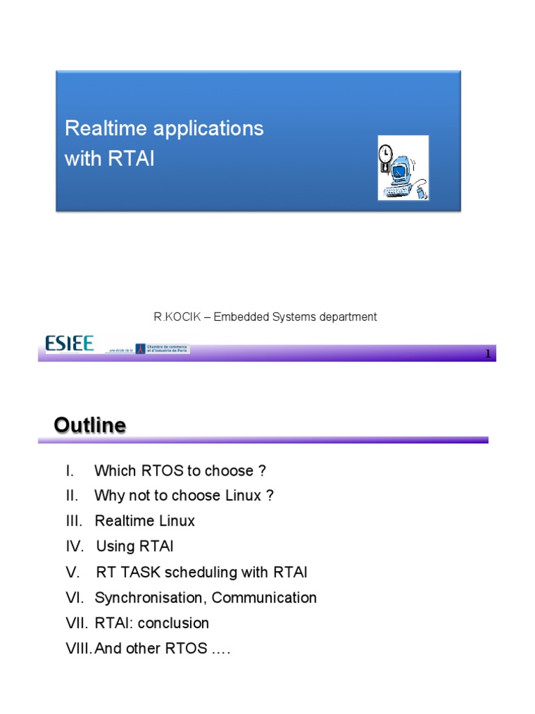 Realtime Applications With RTAI: R.KOCIK - Embedded Systems Department | PDF | Scheduling ...