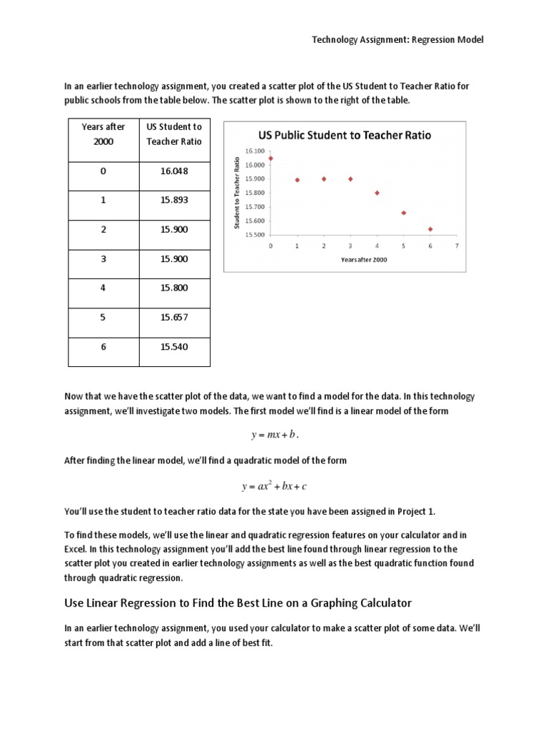 1 Linear and Quadratic Graph | PDF | Regression Analysis | Computing
