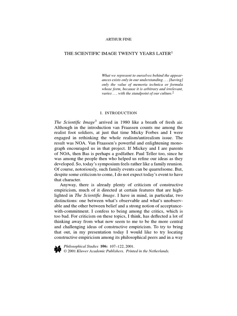 Arthur Fine On CE | PDF | Pragmatism | Empiricism