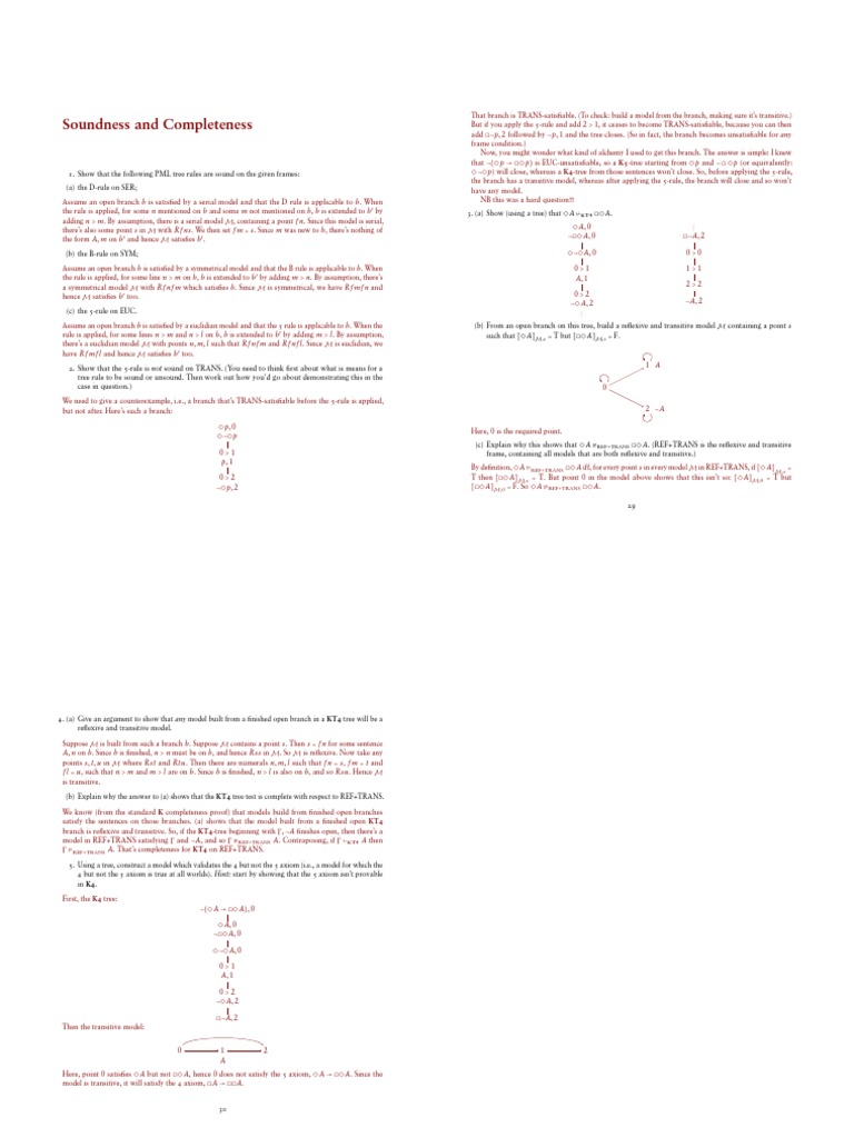 Completeness Answers | PDF | Mathematical Logic | Cognitive Science