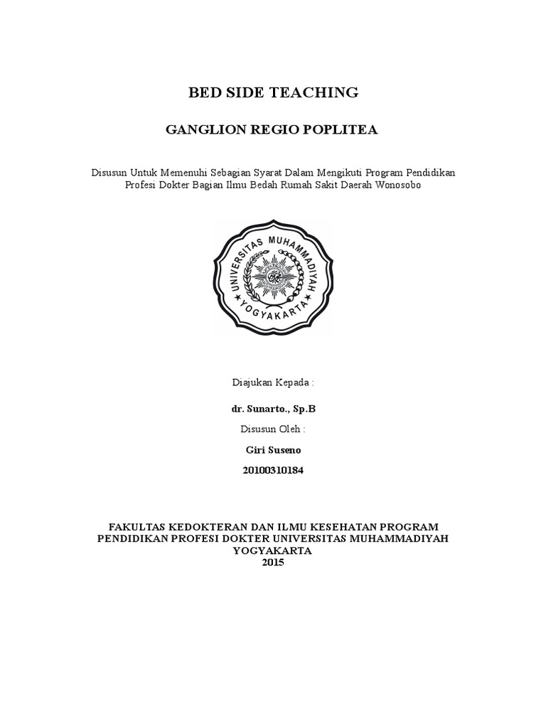 Ganglion Poplitea | PDF