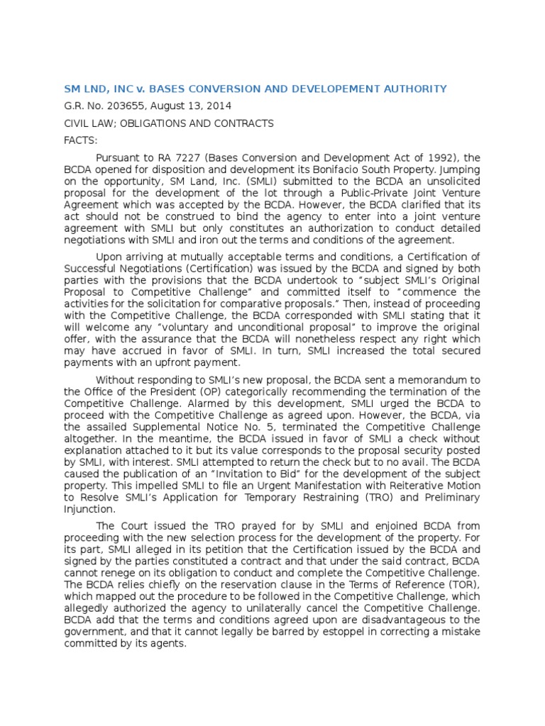 The Right to a Completed Competitive Challenge: SM LND, Inc. v. Bases ...