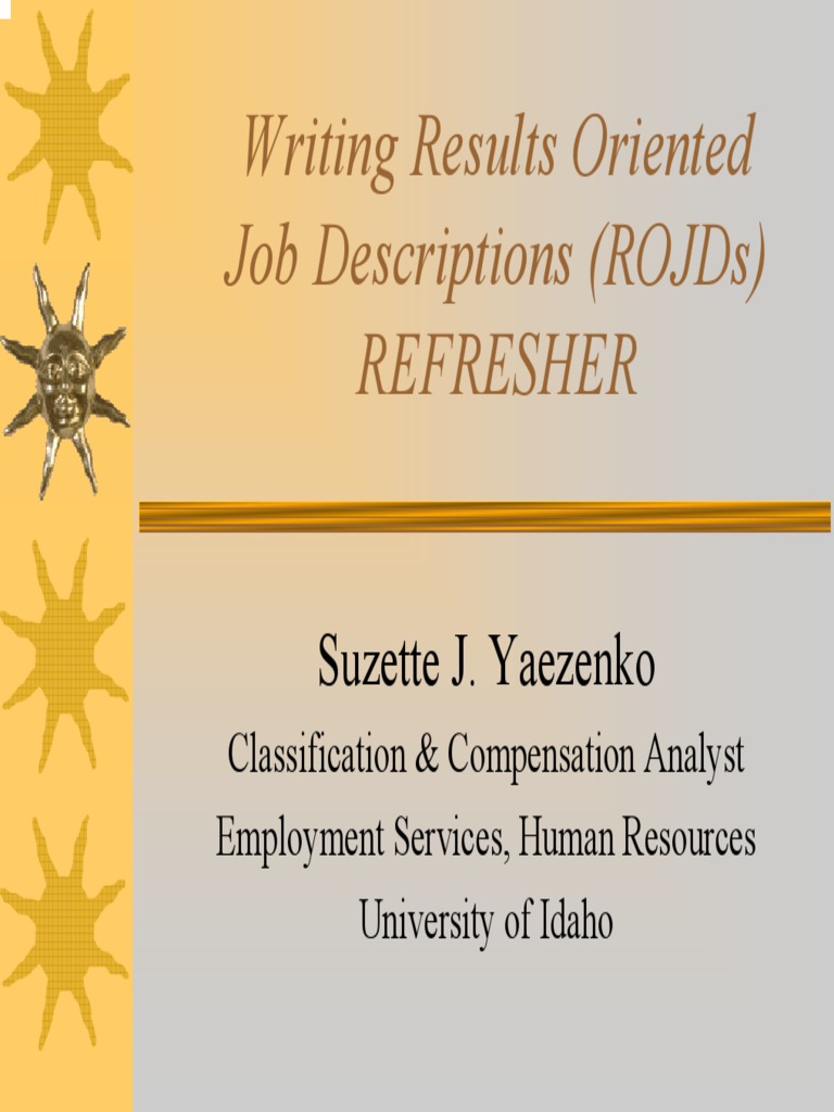 Writing ROJD Refresher Training Material | PDF | Fair Labor Standards ...