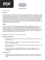 Honors American Lit Syllabus 2019-20 | PDF | Reading Comprehension ...