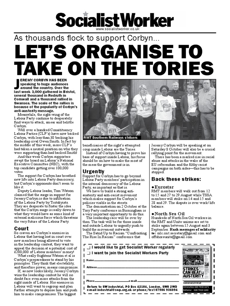 General Leaflet 100816 | PDF | Labour Party (Uk) | Conservative Party (Uk)
