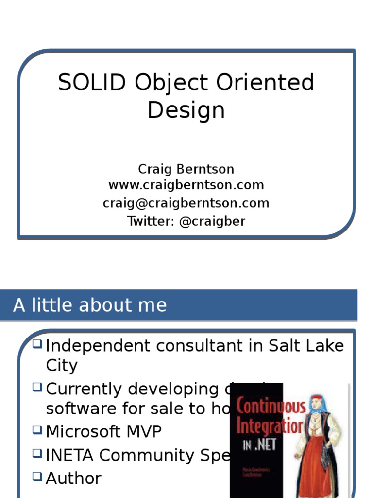 SOLID | PDF | Object Oriented Programming | Interface (Computing)