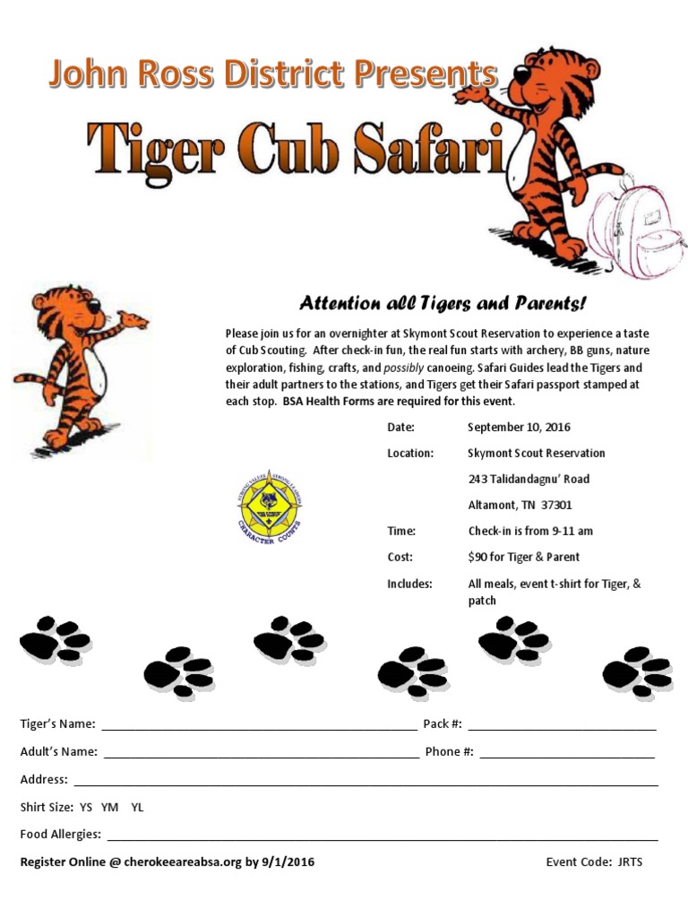 Tiger Safari | PDF | Boy Scouts Of America | Outdoor Recreation ...