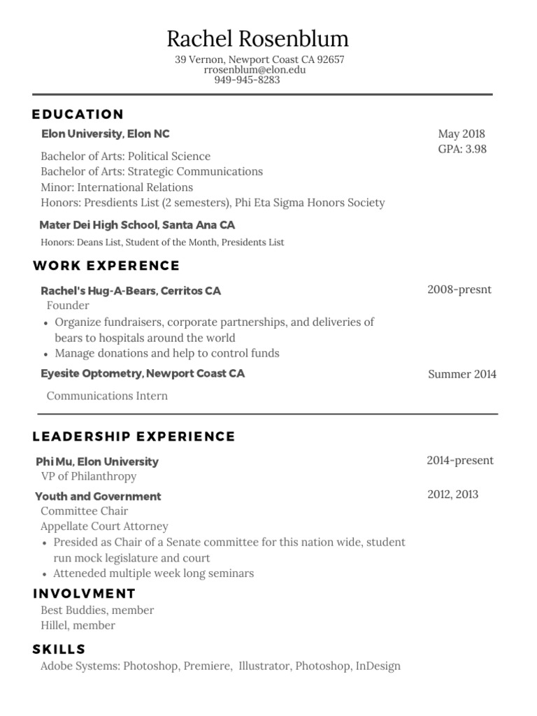 Rachel Rosenblum: Education | PDF