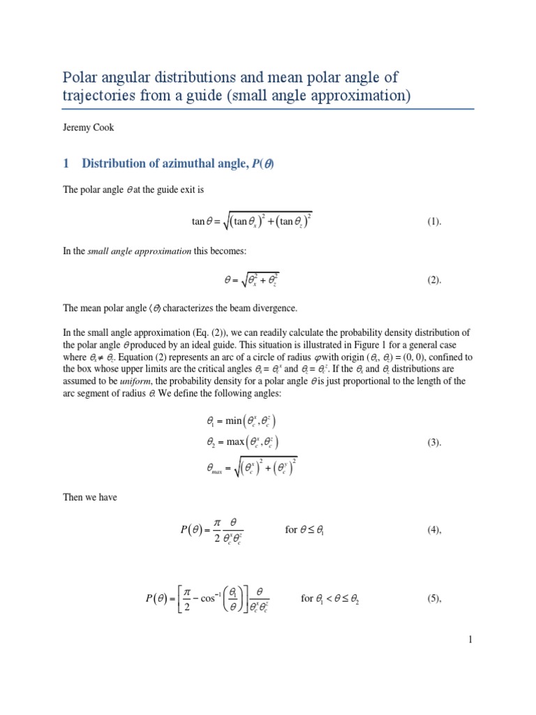 Polar Angles From Guides | PDF | Angle | Radius