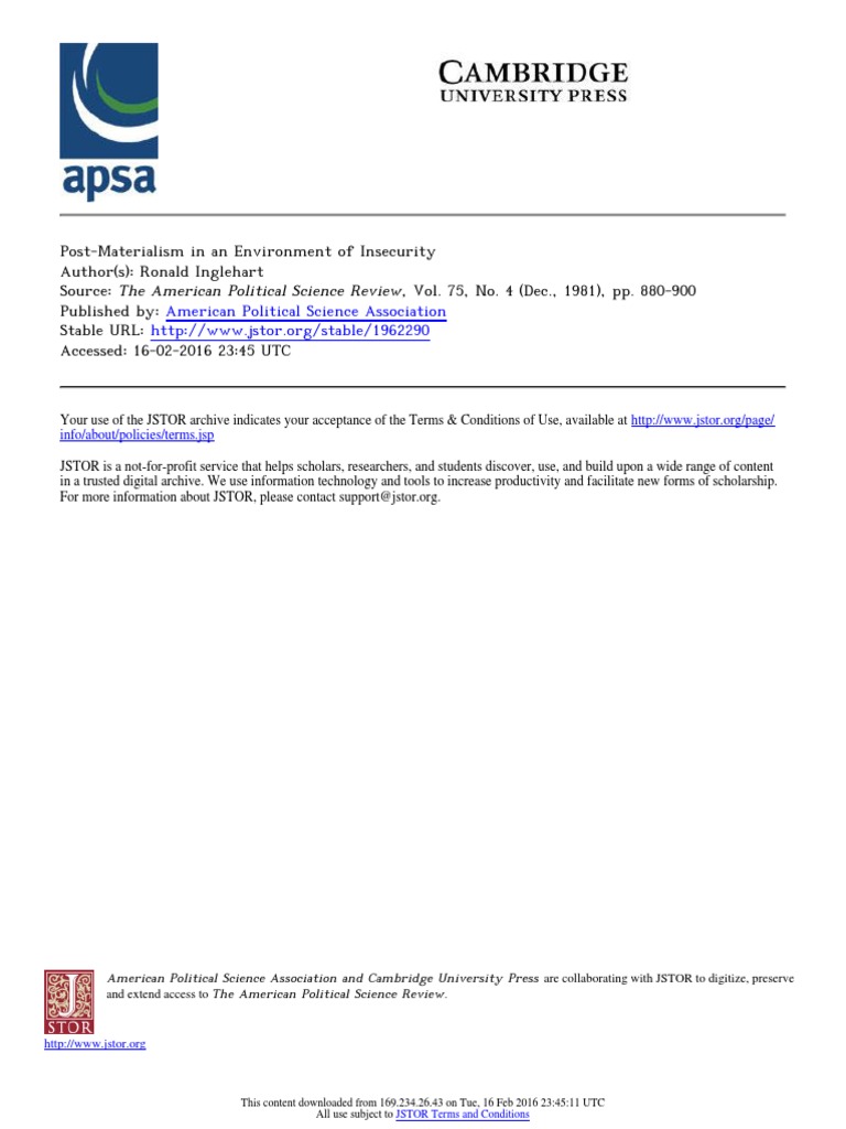American Political Science Association: Info/about/policies/terms - JSP ...
