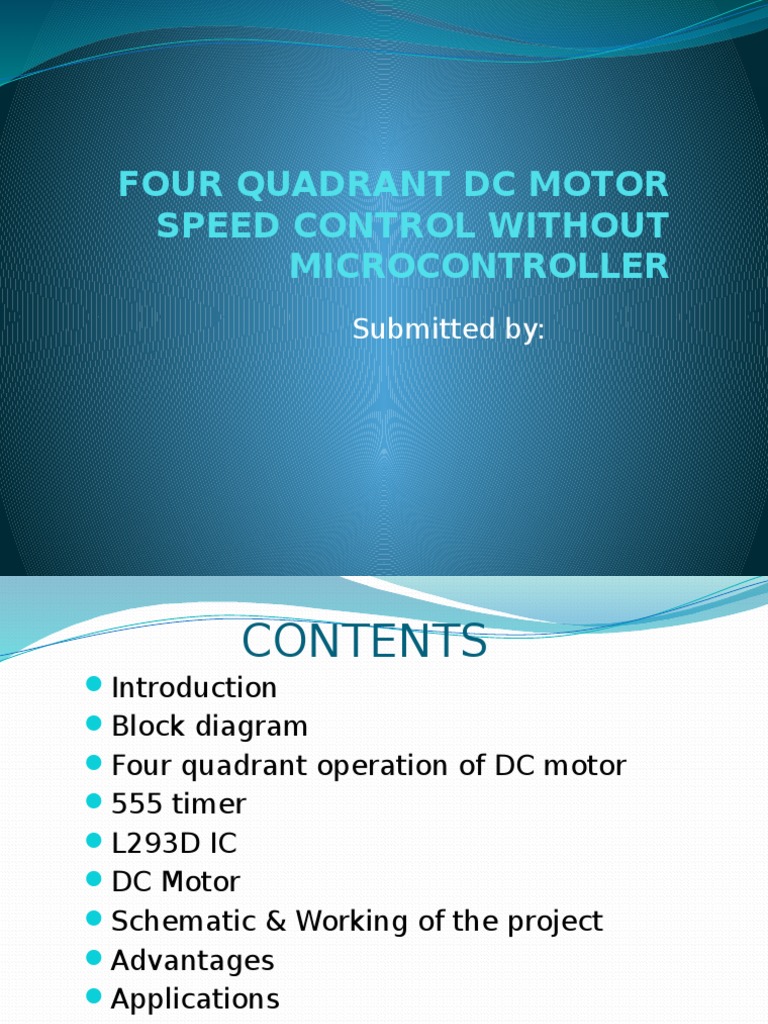 Four Quadrant Operation | PDF | Electric Motor | Electricity