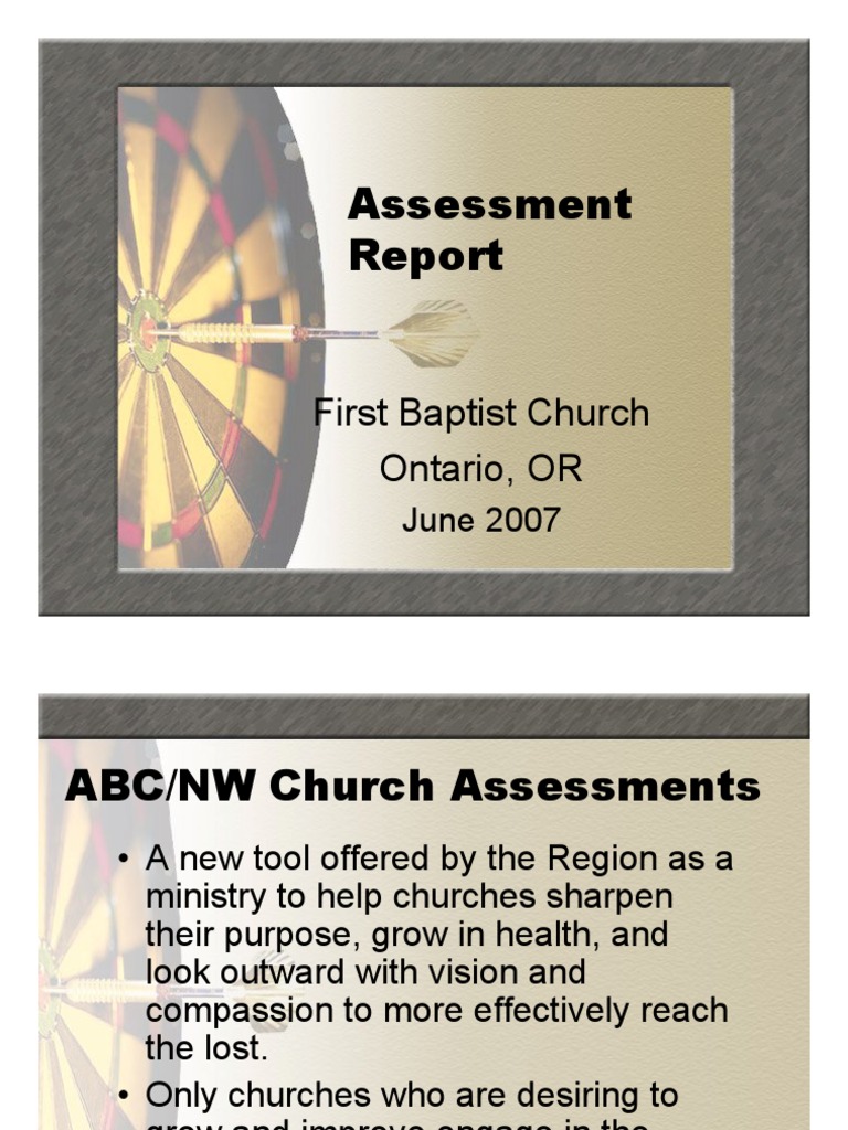 Ontario FBC Assessment Report | PDF | Evangelism | Prayer