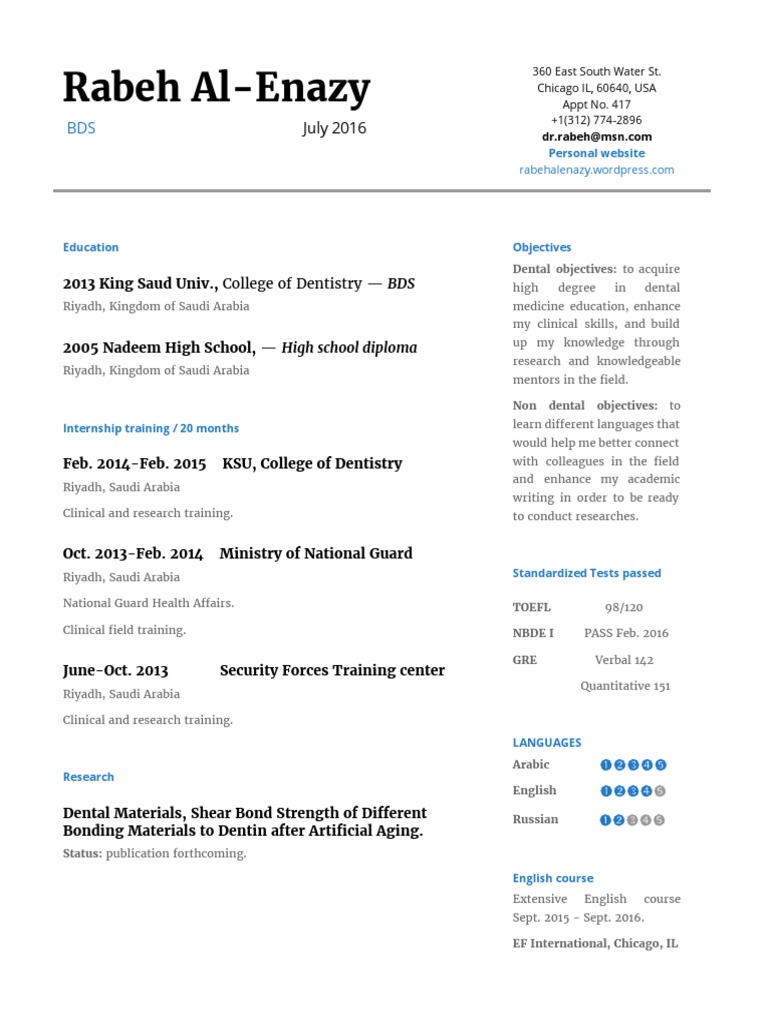 Resume Scribd | Download Free PDF | Riyadh | Dentistry