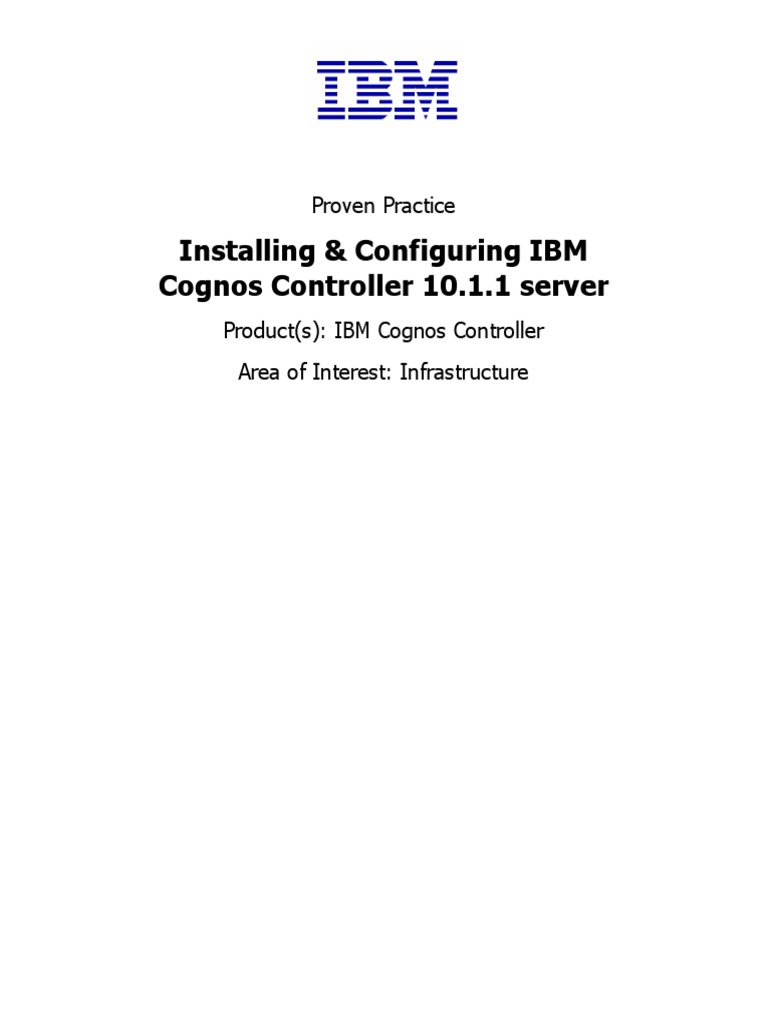 01i.installing & Configuring IBM Cognos Controller 10.1.1 Server ...