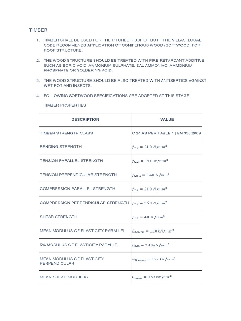 Timber: Description Value | PDF | Science & Mathematics