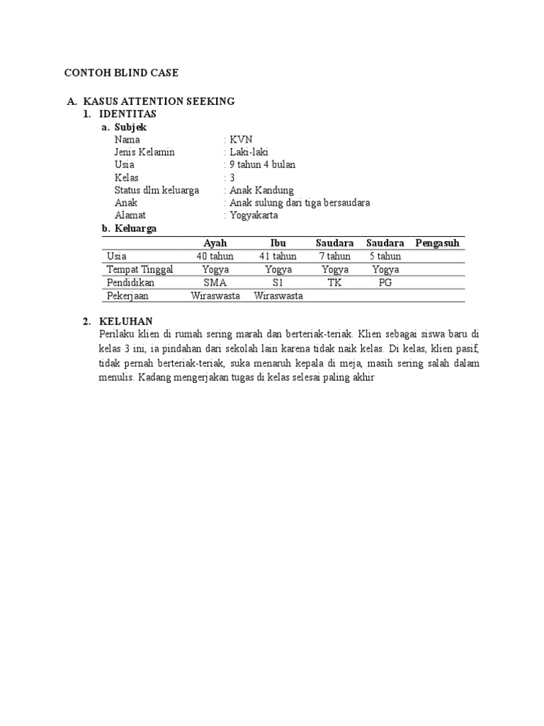 Contoh Blind Case | PDF