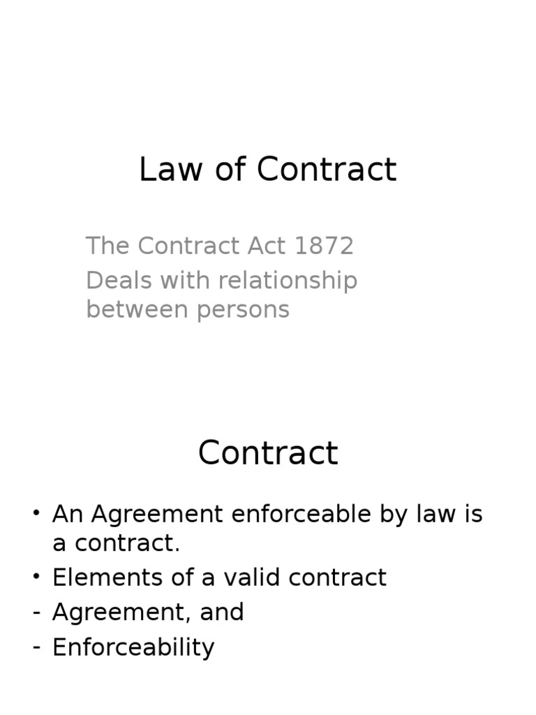 Law of Contracts Guide | PDF | Consideration | Misrepresentation