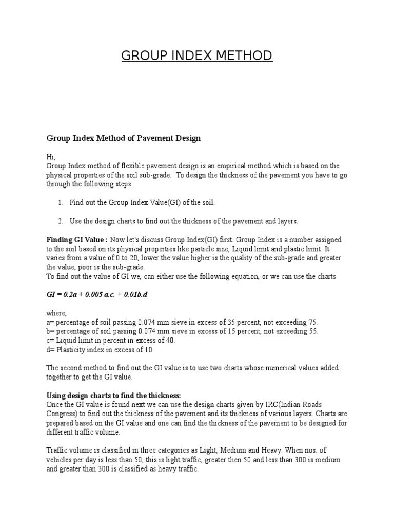 Group Index Method | PDF