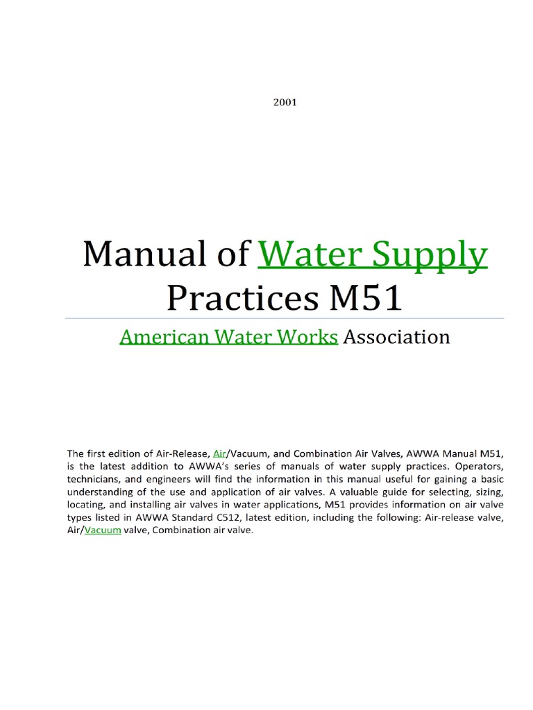 Awwa - M51 | PDF