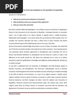 Personal Statement - USYD | PDF | Sustainability | Undergraduate Education