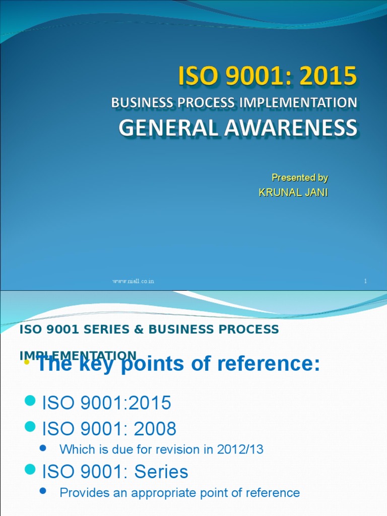 ISO 9001 - Awareness Training | Iso 9000 | Business Process