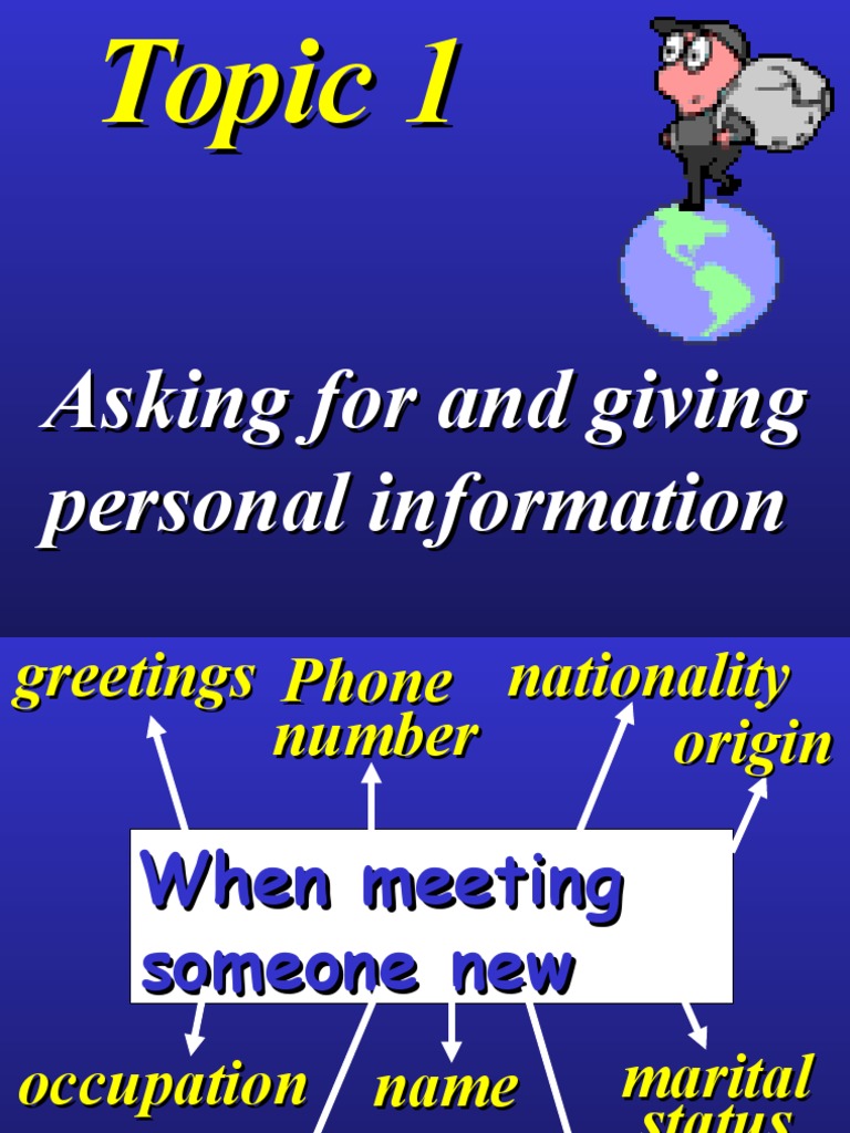 Asking For and Giving Personal Information | PDF