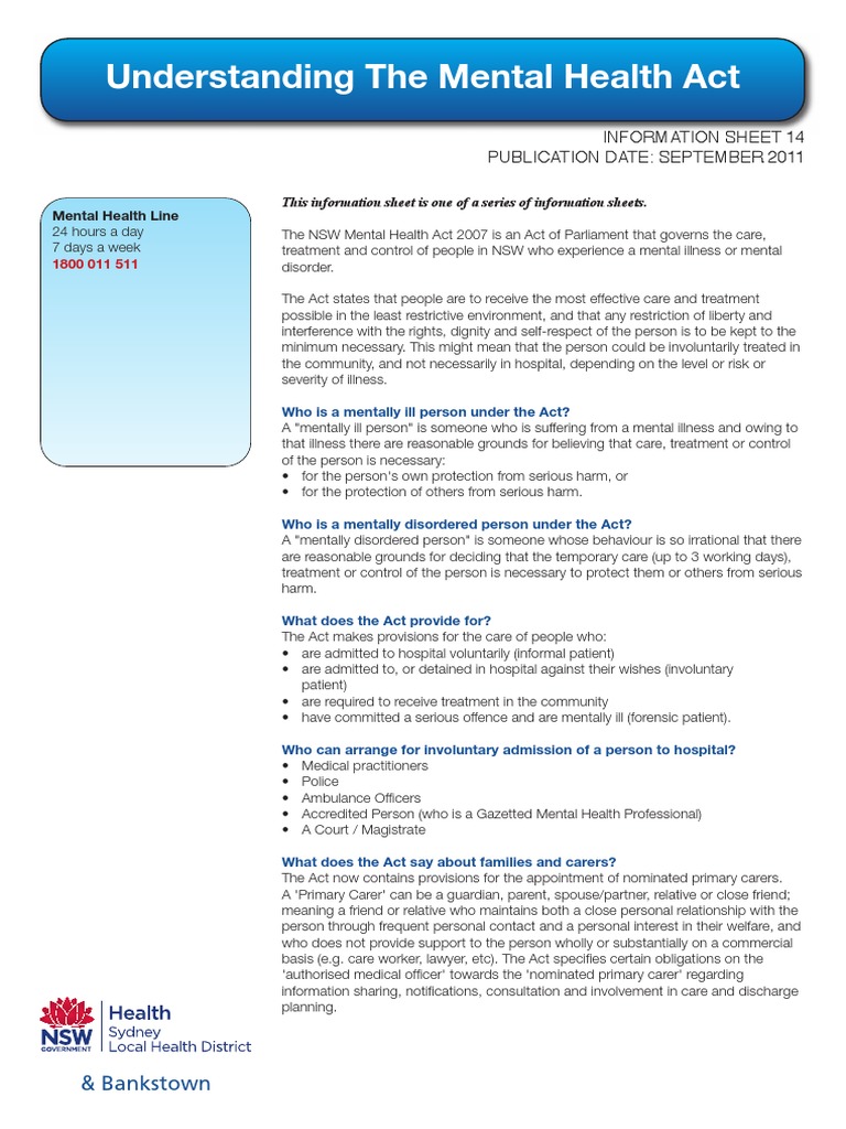 Understanding Mental Health Act V2 - Layout 1 | PDF | Legal Guardian ...
