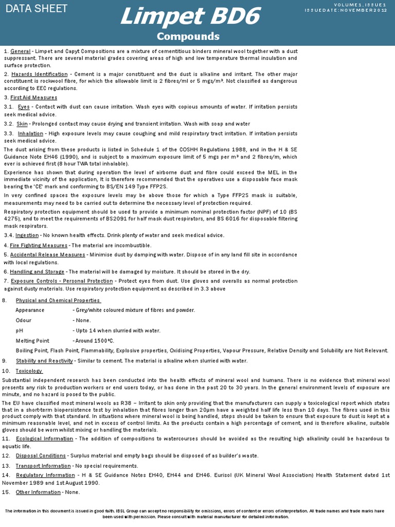 TDS BD6 | PDF | Chemistry | Materials
