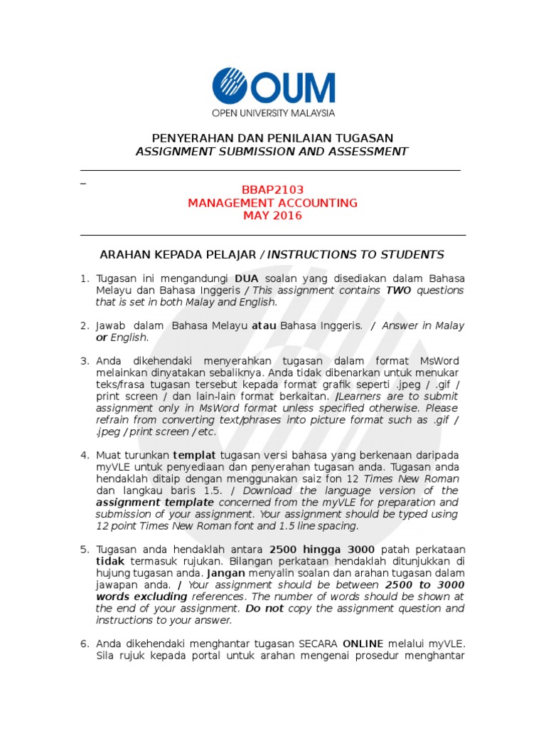 BBAP OUM Assignment | PDF