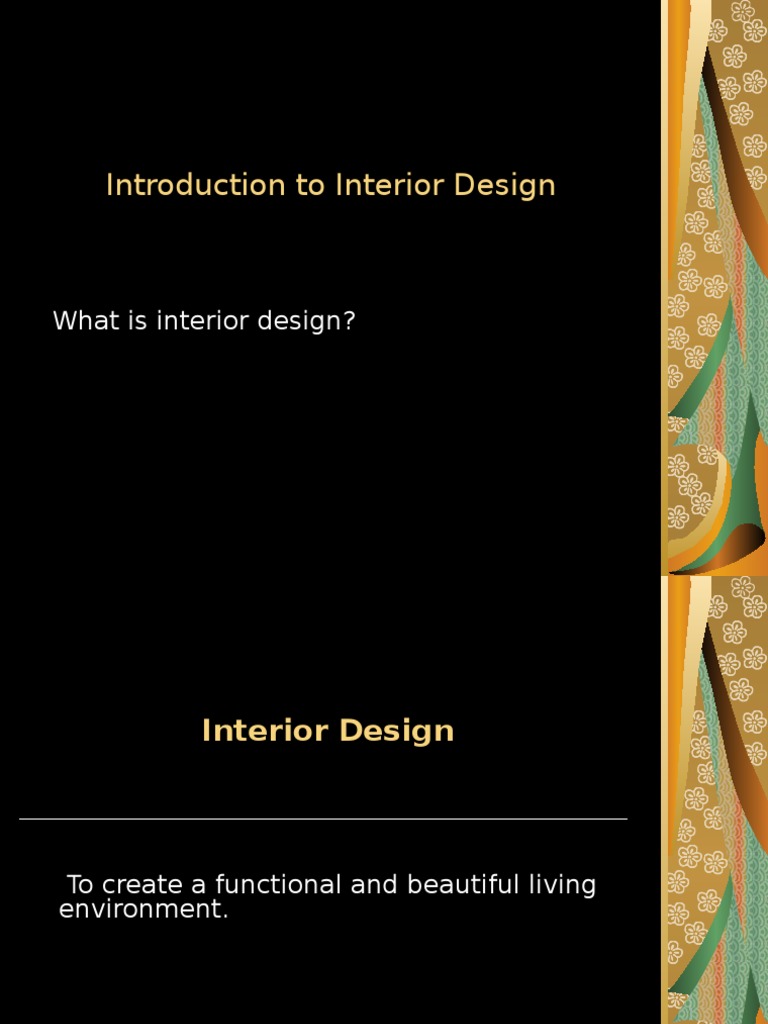 Introduction To Interior Design | PDF