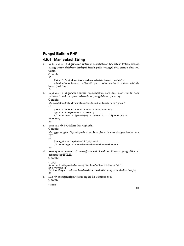 Fungsi Built-In PHP | PDF