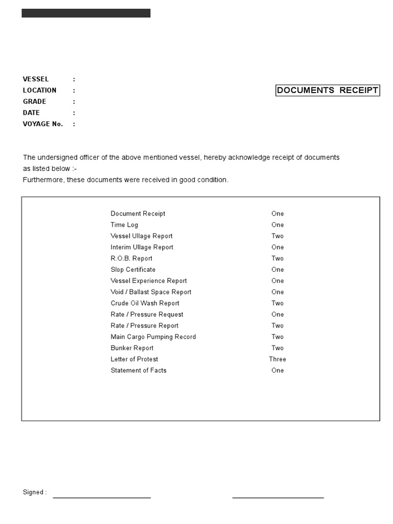 Ullage Report for Oil Tanker Operations | PDF | Oil Tanker | Nature
