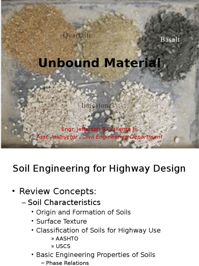 4.0 Unbound Materials | PDF | Soil | Strength Of Materials