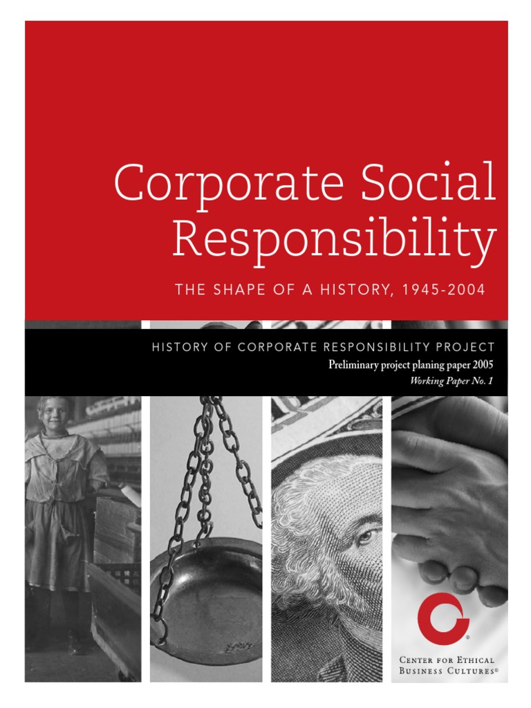 CSR-The Shape of A History | PDF | Corporate Social Responsibility ...