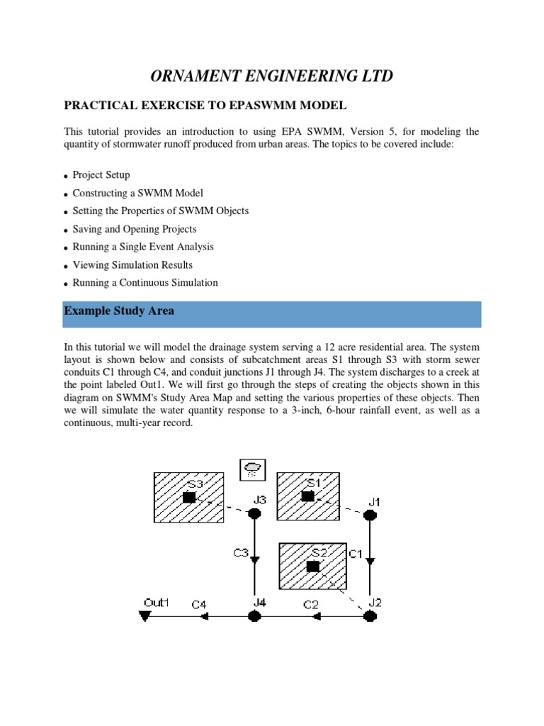 EPA SWMM Practical Excercise | PDF | Computing | Computing And Information Technology