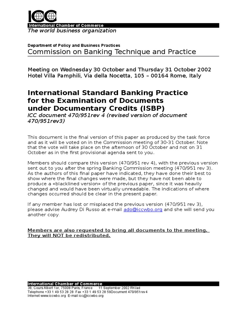 ISBP 745: Final Version for Vote | PDF | Bill Of Lading | Signature