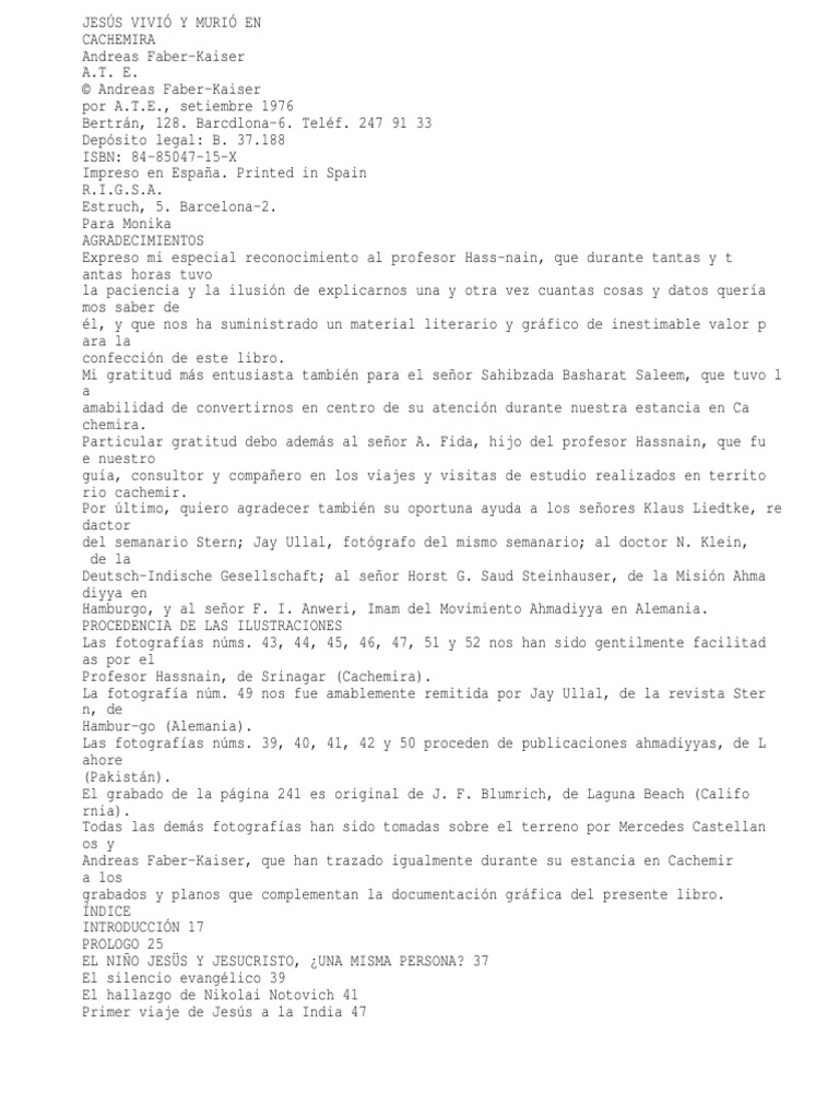 Jesus Vivio y Murio en Cachemira | PDF | Budismo tibetano | Poncio Pilato