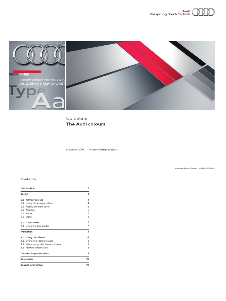 Audi Colors | PDF | Grey | Audi