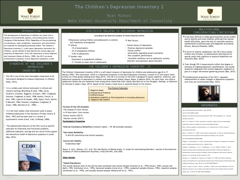 Children S Depression Inventory | Download Free PDF | Major Depressive ...