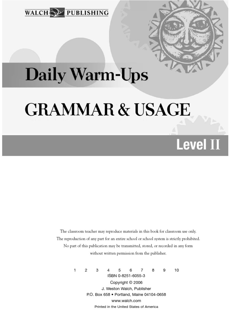 Daily Grammar Warm-Ups | Download Free PDF | Adverb | Adjective