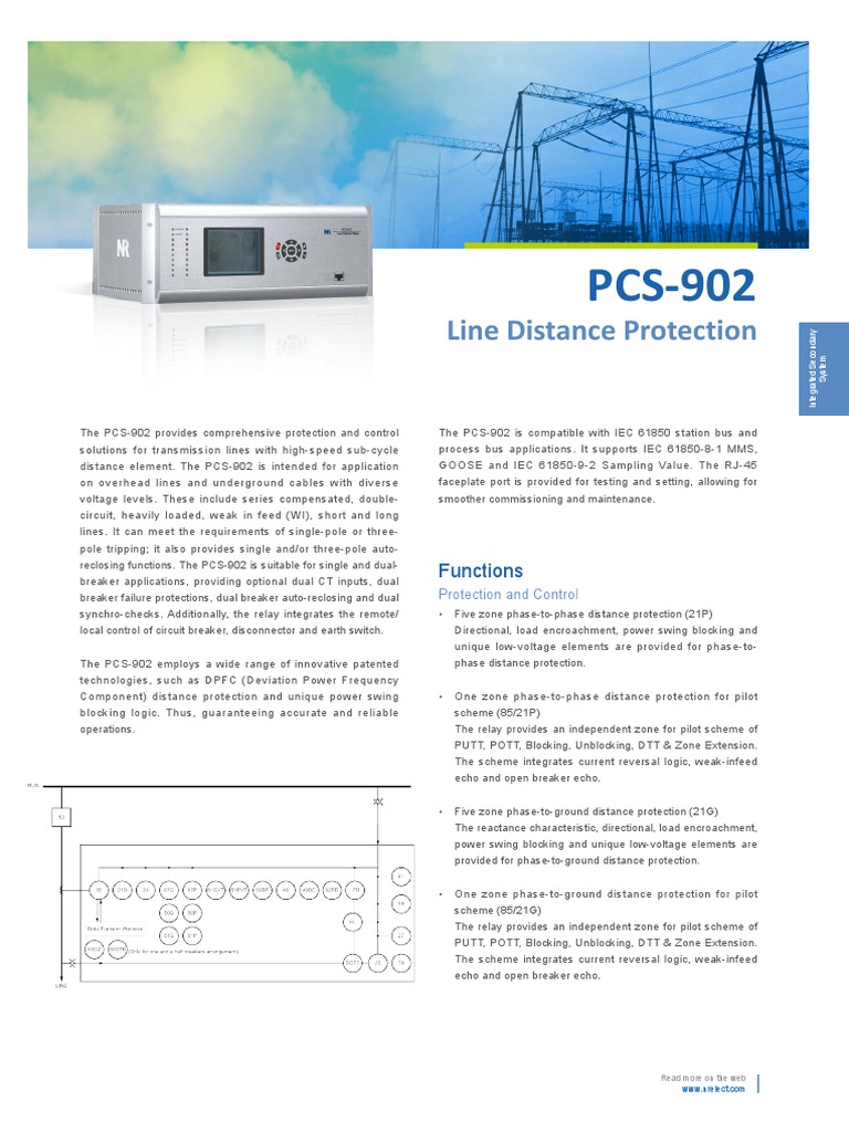 PCS-902 Line Distance Protection | PDF | Relay | Electric Power
